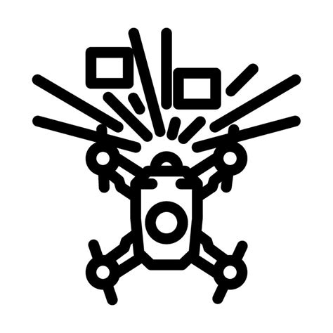 Obstacle Detection Aerial Vehicle Line Icon Illustration 54190525 Vector Art At Vecteezy