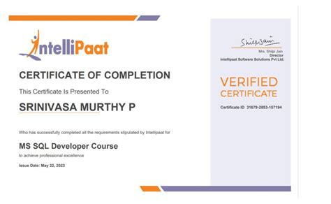 Srinivasa Murthy P On Linkedin Im Happy To Share That Ive Completed