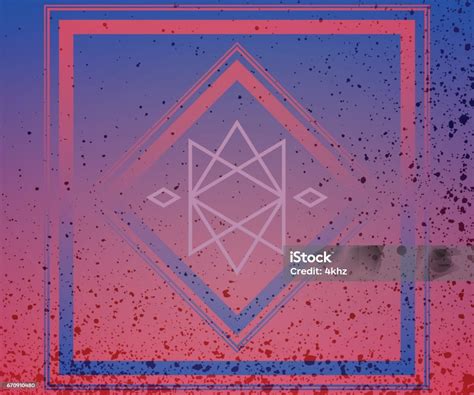 빨간색 파란색 신성한 지오메트리 프레임 텍스처 추상 배경 그라데이션에 대한 스톡 벡터 아트 및 기타 이미지 그라데이션 기하 도형 다중 색상 Istock