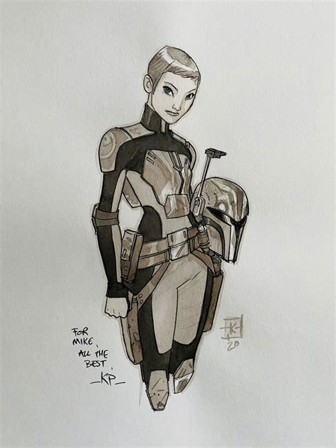 Sabine Wren Thank You” Kilian Plunkett In Xatari Mike Hansens Star Wars Comic Art