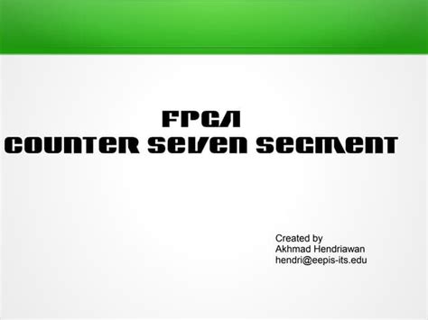 Fpga Creating Counter With Internal Clock Odp