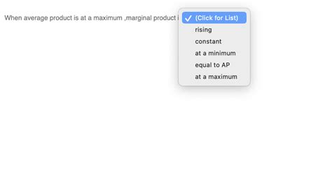 solved when average product is at a maximum marginal