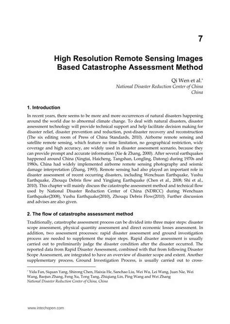 Pdf High Resolution Remote Sensing Images Based