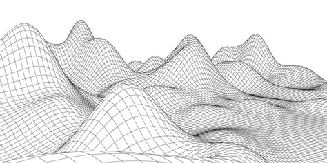 Premium Vector Vector Mountain Wireframe Landscape Technology
