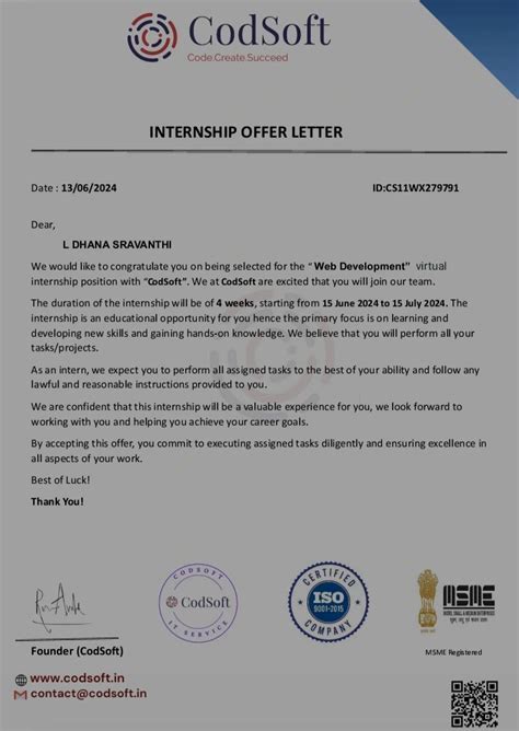 Sravanthi Lakkaraju On Linkedin Codsoft Internship Codsoft