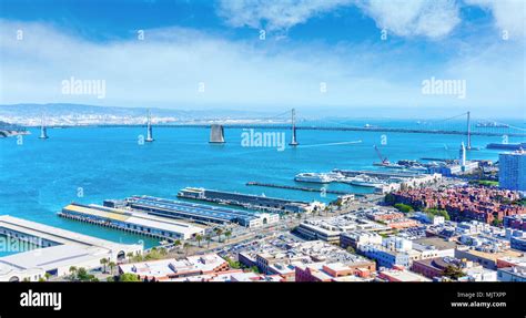 Panorama Of The Embarcadero Waterfront Showing The Port Of San