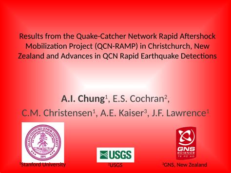 Pdf Results From The Quake Catcher Network Rapid Aftershock