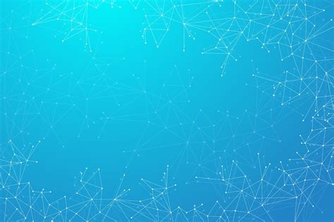 Premium Vector Geometric Abstract Connected Line With Dots Big Data
