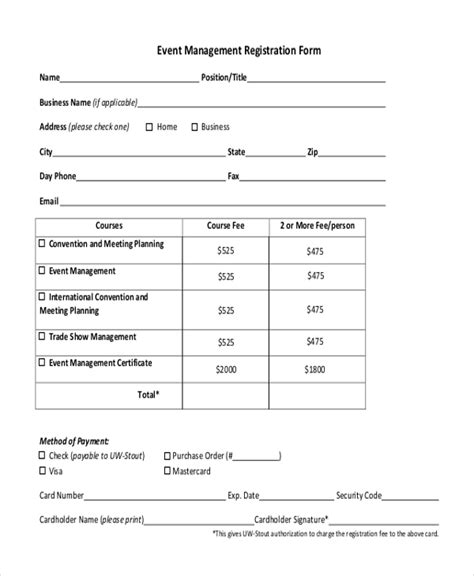 free 11 sample event registration forms in pdf ms word excel