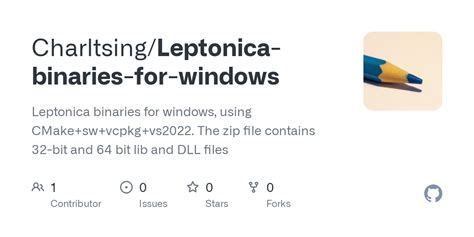 github charltsing leptonica binaries for windows leptonica binaries