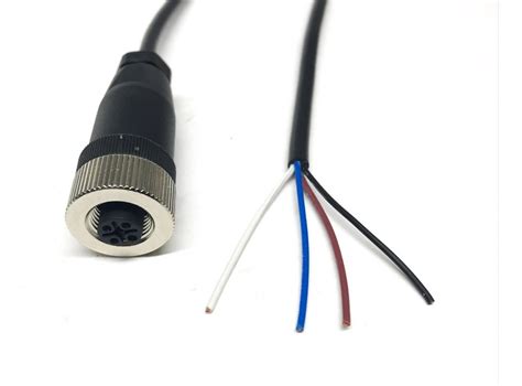 Cabo Sensor Conector M12 Reto Femea 4 Pinos 4 Fios 10 Metros Distribuidor Átomo