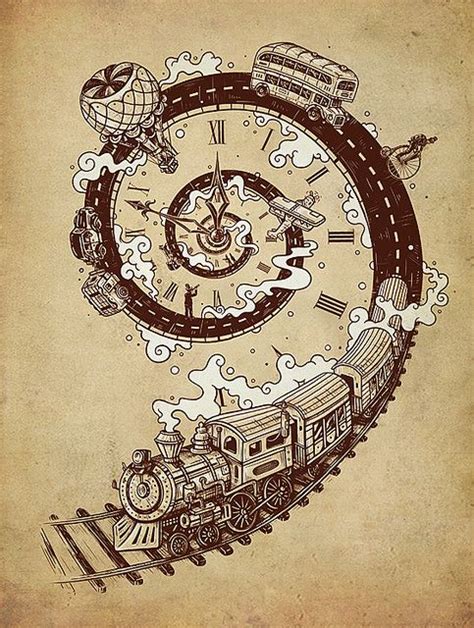 Time Travel Time Travel Art Travel Art Print Travel Art