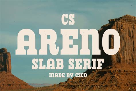 Cs Areno Retro Slab Serif Font With Bold Assertive Style