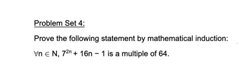 Solved Problem Set Prove The Following Statement By Chegg Com