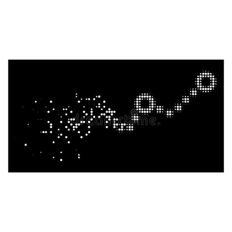 white dissolving pixelated halftone dotted chart icon stock vector