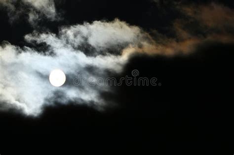 Sun Disk Behind Backlit Clouds Stock Image Image Of Cloud Disc