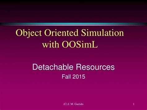 Ppt Object Oriented Simulation With Oosiml Powerpoint Presentation Free Download Id9291908