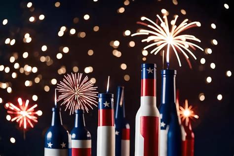 Premium Ai Image Fireworks Display With A Fireworks Display In The