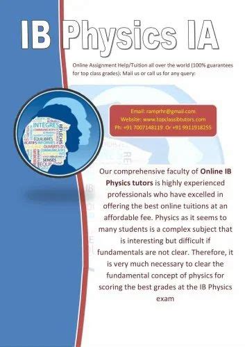 IB Physics IA Help In Hyderabad ID
