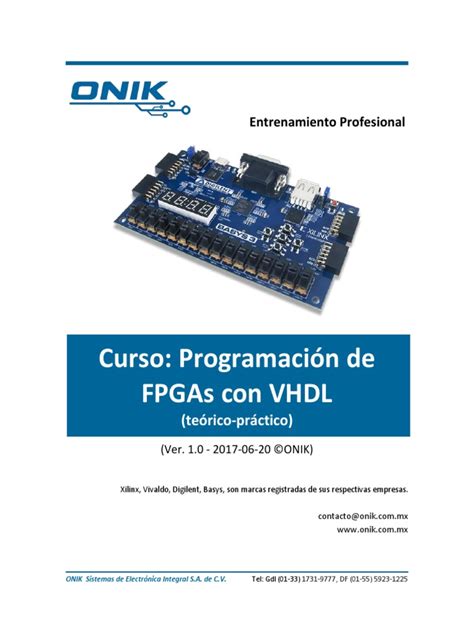 curso onik fpgas vhdl v1p0 pdf arreglos de compuertas lógicas