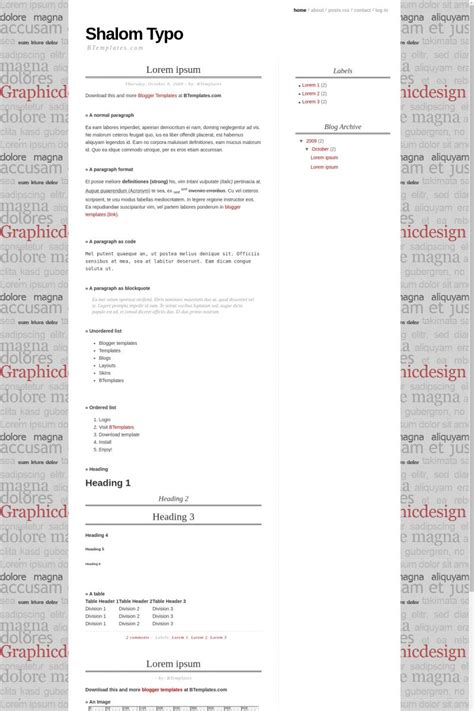 shalom typo blogger template btemplates