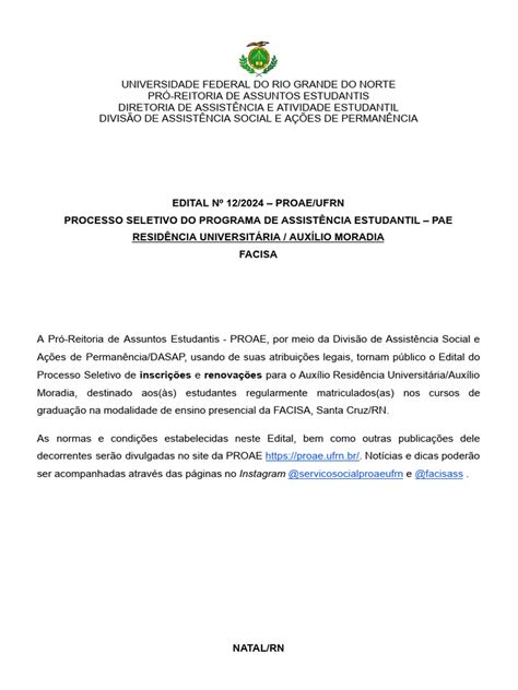 Facisa Edital1220241 Residnciauniversitriaauxliomoradiadocx