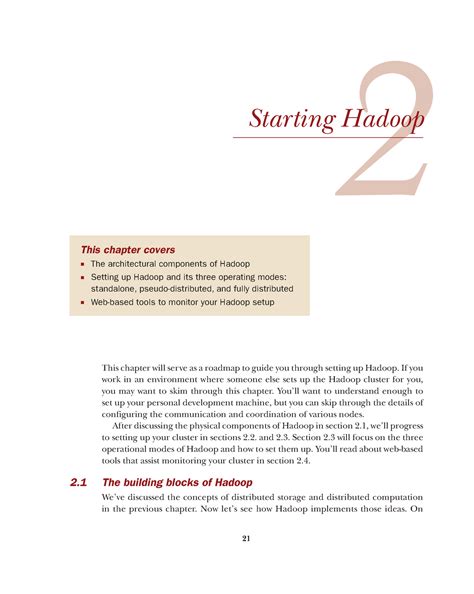Bigdata Unit 2 Material 2 21 Starting Hadoop This Chapter Covers