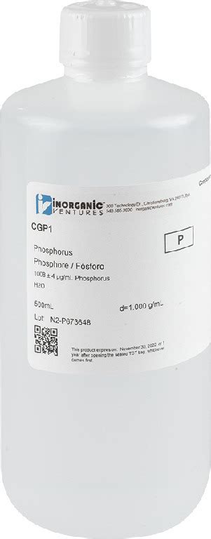 Phosphorus Icp Standard Inorganic Ventures Phosphorus Standards