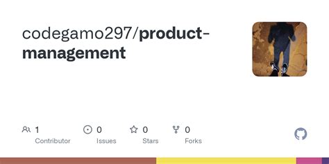 GitHub Codegamo Product Management