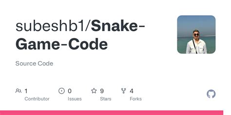 GitHub Subeshb1 Snake Game Code Source Code