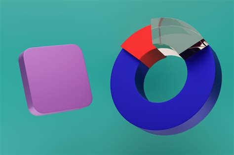 Premium Photo Colorful Pie Chart Icon On The Gray Background 3d Illustration Of Analysis