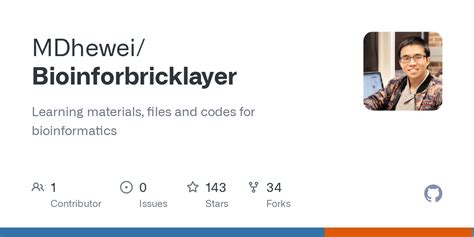 GitHub MDhewei Bioinforbricklayer Learning Materials Files And Codes For Bioinformatics