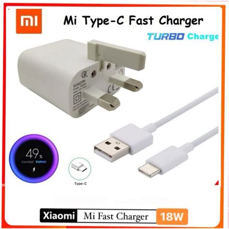 Original Mi XiaoMi Redmi A T C Note Pro W Fast Charger Turbo Charge Travel Adapter