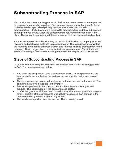 11 Sub Contracting And Consignment Process In Sap Mm Pdf Receipt Goods