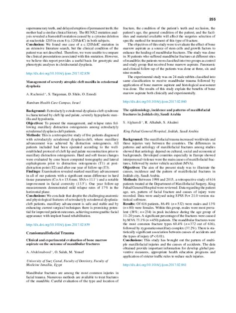 Pdf Management Of Severely Atrophic Cleft Maxilla In Ectodermal Dysplasia