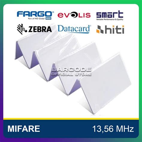 Rfid Mifare 1356 Mhz Fargo Hiti Pvc Printer Id Card Blank Id Card