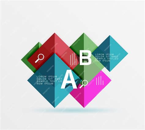 Premium Vector Geometric Square And Triangle Template Vector Template