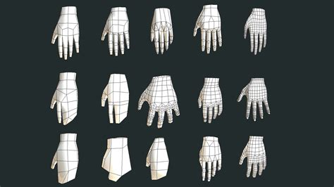 Sketchfab Blender Hands Lowpoly Hand Hand Low Poly