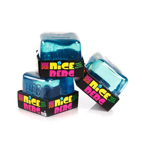 Needoh Niceberg Large Cube Super Solid Squish Sensory Toy Science