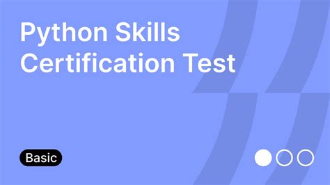 Python Basics Skills Certification Test Jobicy