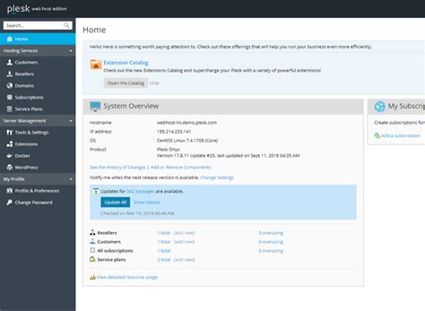 Plesk Vps Server Met Handig Plesk Control Panel