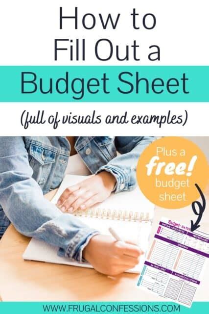 How To Fill Out A Budget Sheet Simple Tutorial With Paycheck Blocking