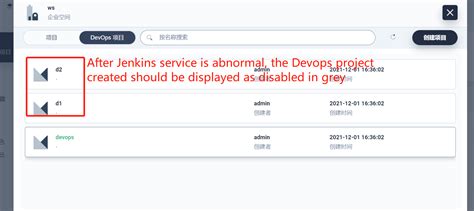 Devops Projects That Are Not Successfully Created Are Not Shown In Grey Disabled Mode Issue
