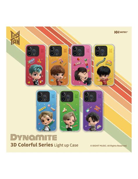 Bts X Tinytan Goods Dynamite 3d Colorful Series Light Up Case