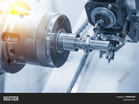 CNC Lathe Machine Image Photo Free Trial Bigstock