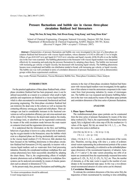 Pdf Pressure Fluctuations And Bubble Size In Viscous Three Phase Circulation Fluidized Bed