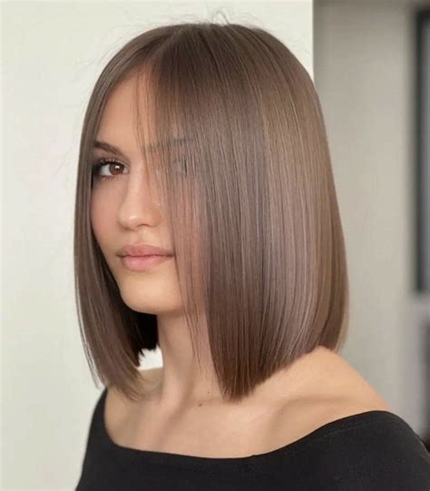 Medium Bob Hairstyles Long Bob Haircuts Girl Haircuts Straight Hairstyles Collar Bone Length