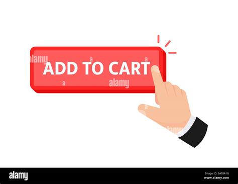Hand Clicking On An Add To Cart Button A Common E Commerce Interface