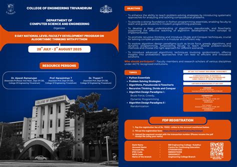 6 Day National Level Faculty Development Program Fdp On Algorithmic Thinking With Python