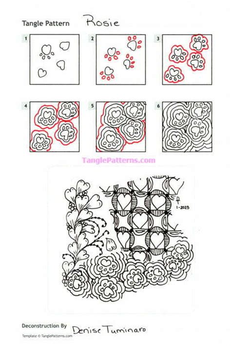 How To Draw ROSIE TanglePatterns Com